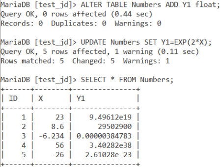 MySQL EXP() - How to find the power of the exponential constant e in ...