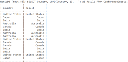 MySQL LPAD() and RPAD() - Add Arbitrary Characters to a String - MySQLCode