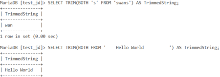 MySQL LTRIM(), RTRIM() and TRIM() - MySQLCode