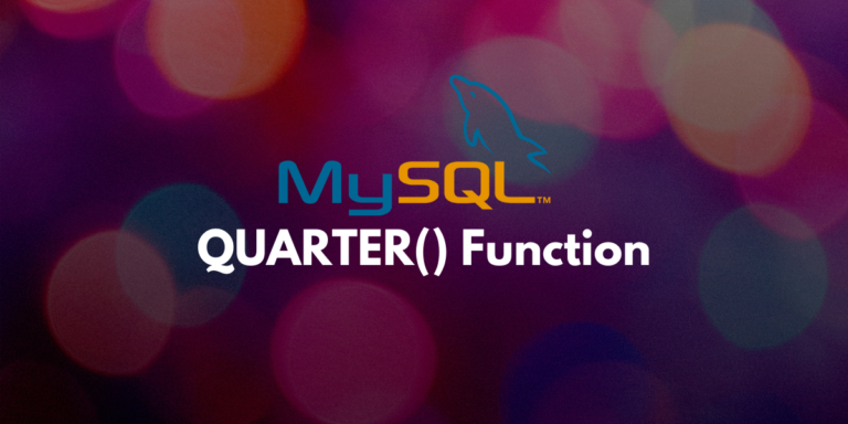 Mysql Quarter How To Find The Quarter Of The Year In Mysql Mysqlcode