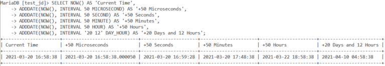 Mysql Adddate Adding Numbers To Datetime Values In Mysql Mysqlcode