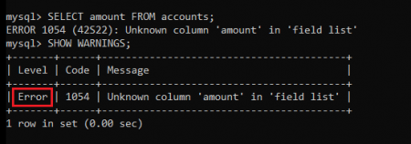 MySQL SHOW WARNINGS Statement - MySQLCode