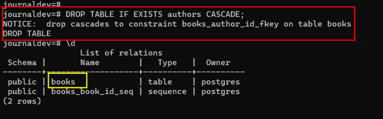 PostgreSQL DROP TABLE: Deleting Tables from Database - MySQLCode PostgreSQL DROP TABLE: Deleting Tables from Database - MySQLCode