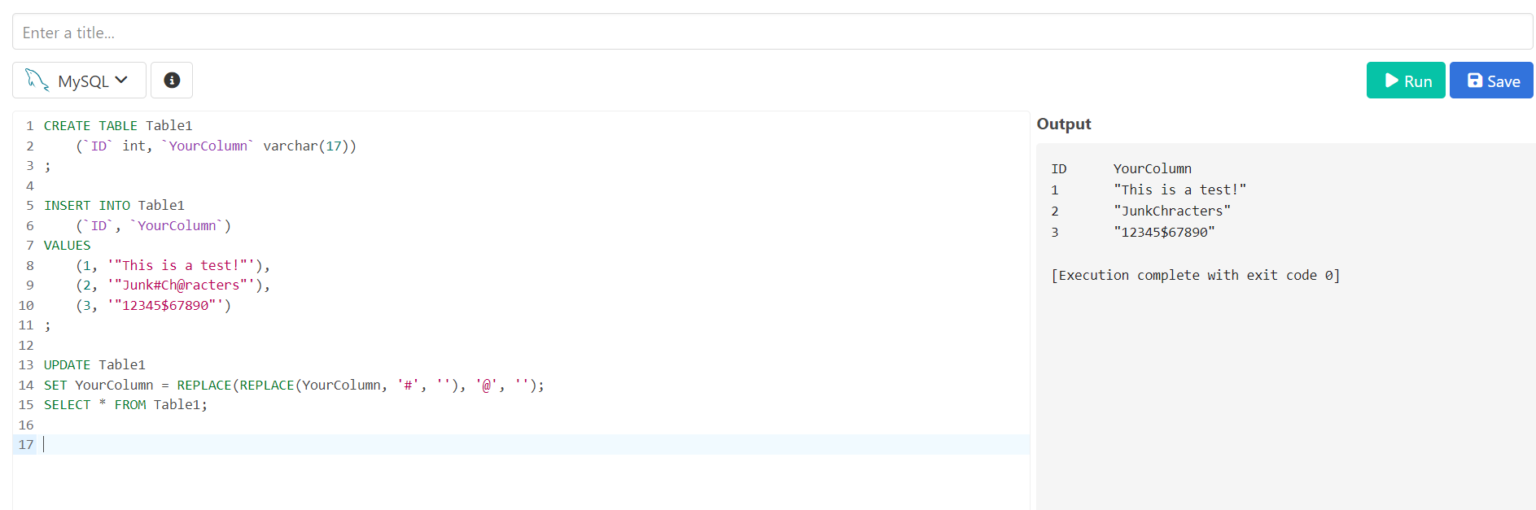 How To Remove Whitespaces And Junk Characters In Sql Mysqlcode