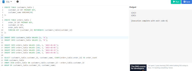 Using Count With Join In Sql A Useful Combination Mysqlcode