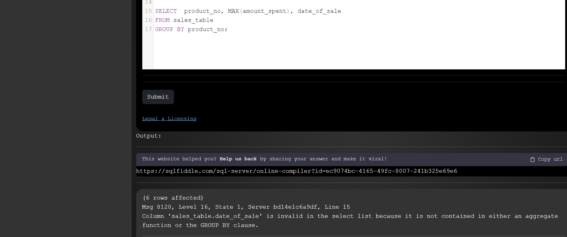 Common Group By Error In Sql A Troubleshooting Guide Mysqlcode